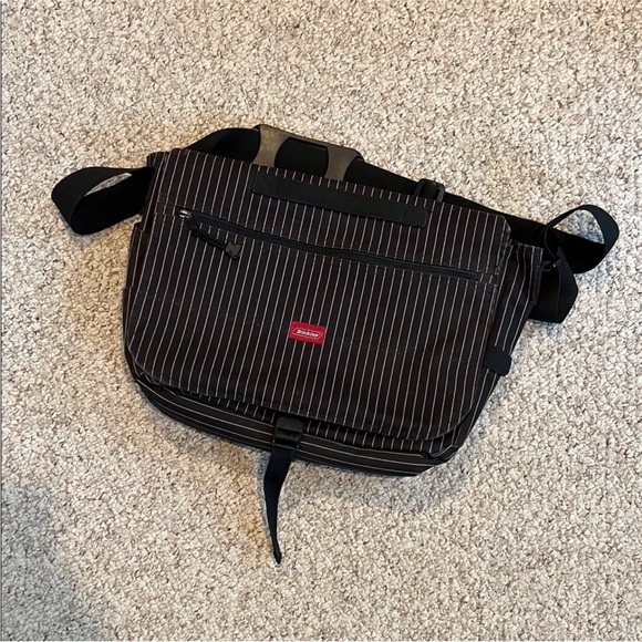 Dickies | Bags | Dickies Black And White Striped Laptop Bag | Poshmark